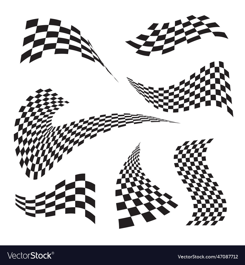 Checkered racing flag isolated Royalty Free Vector Image