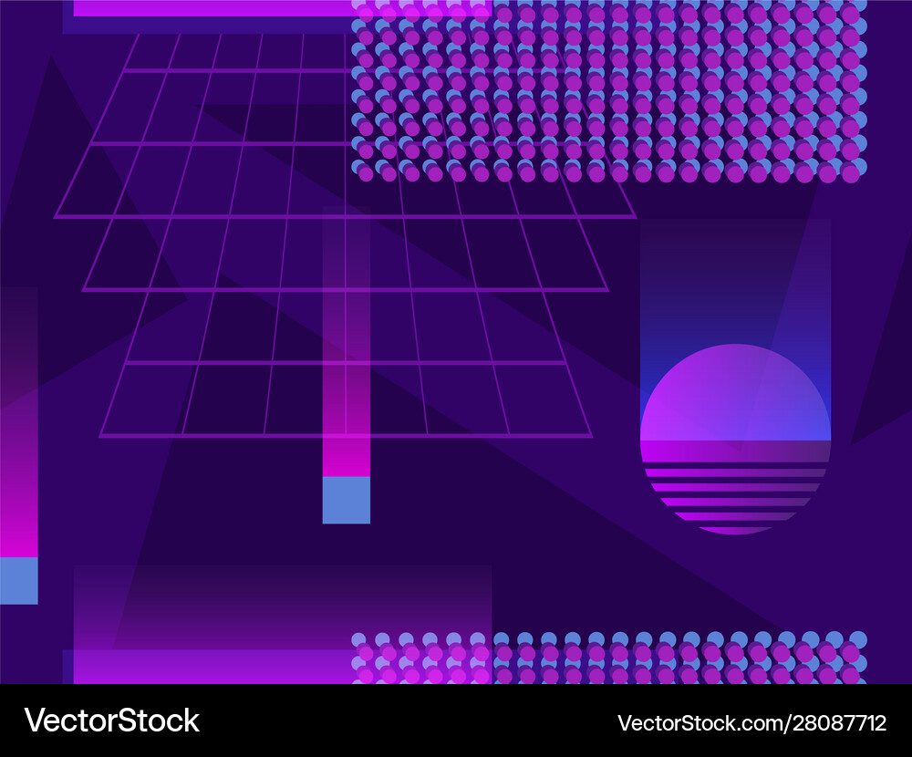 Cyberpunk seamless pattern retro futurism Vector Image