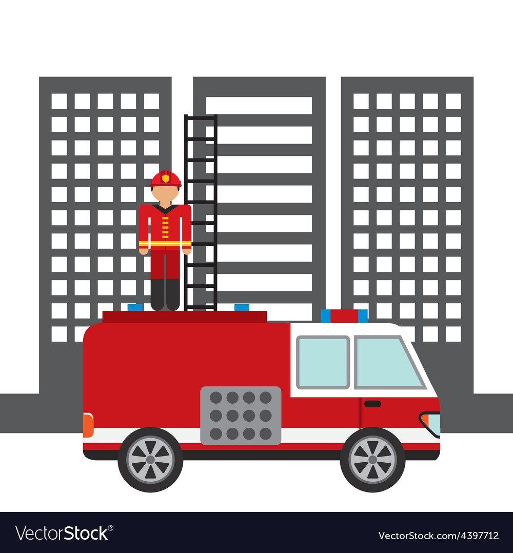 Firefighter Royalty Free Vector Image - VectorStock