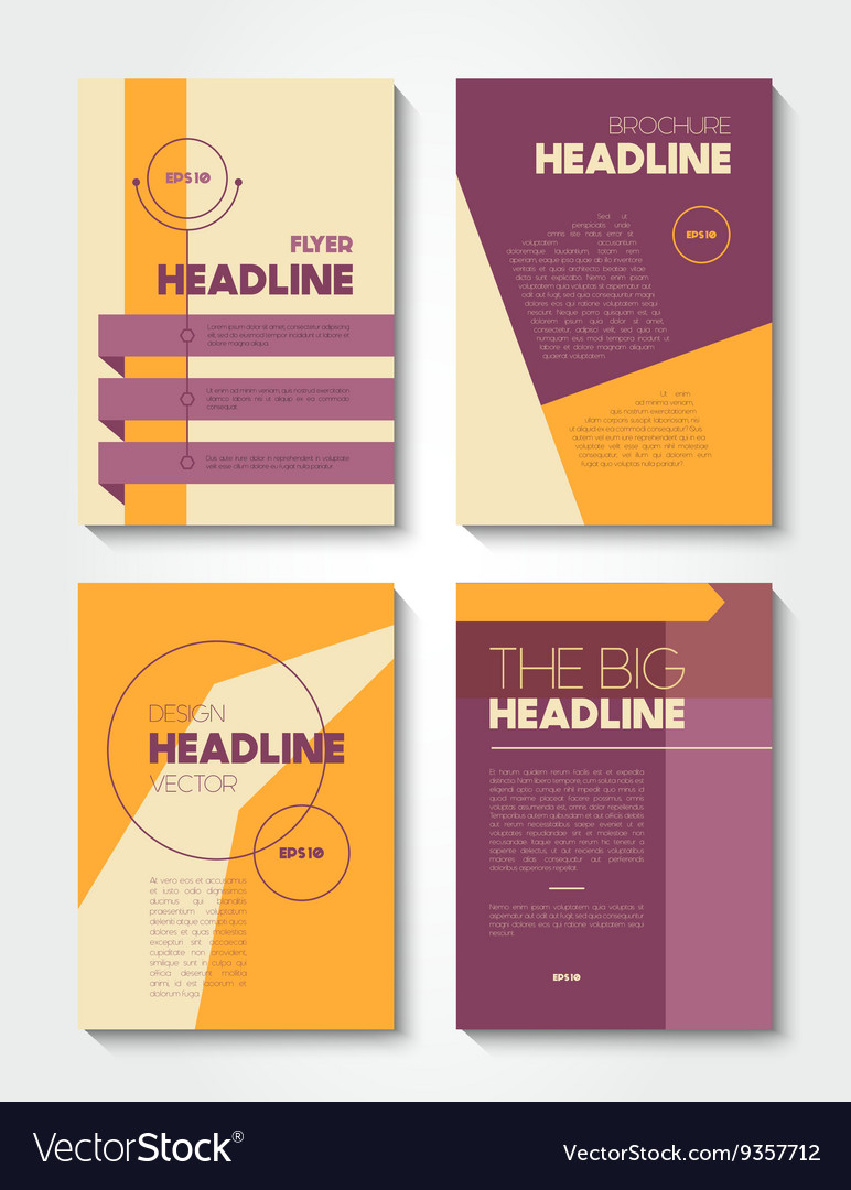 Flat design templates Royalty Free Vector Image