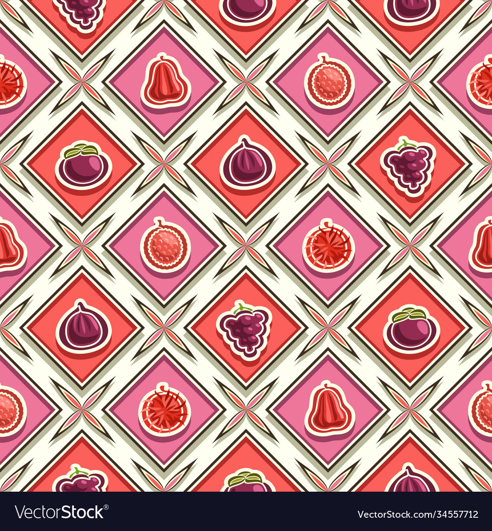 Fruit seamless pattern Royalty Free Vector Image