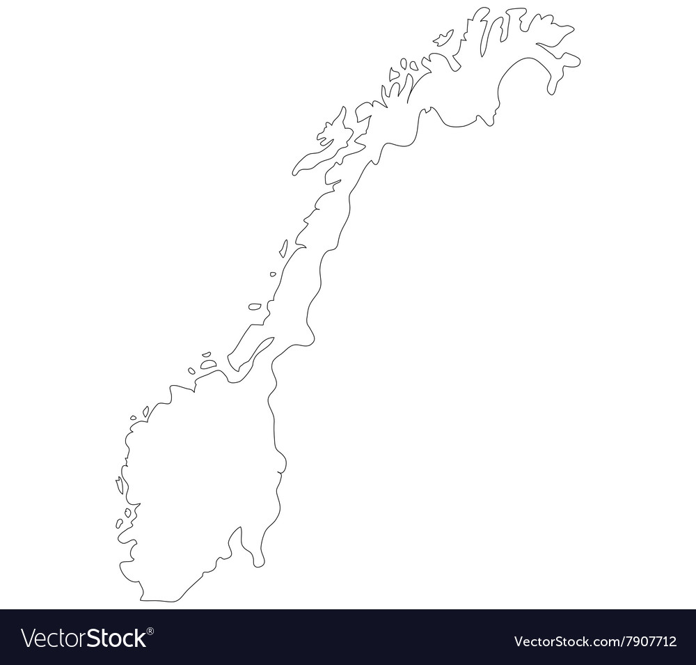 Norway map Royalty Free Vector Image - VectorStock