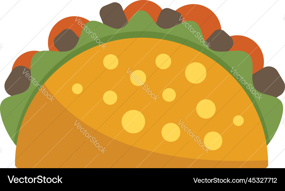 Tortilla icon flat mexico food Royalty Free Vector Image