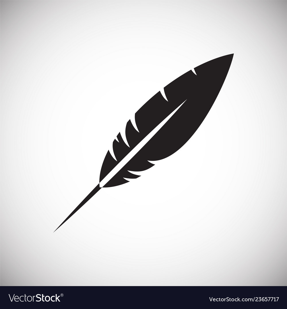 Feather icons set on white background for graphic Vector Image