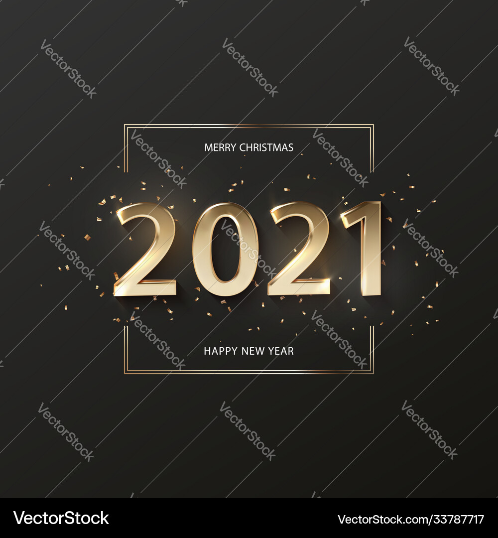 Happy new year 2021 banner Royalty Free Vector Image