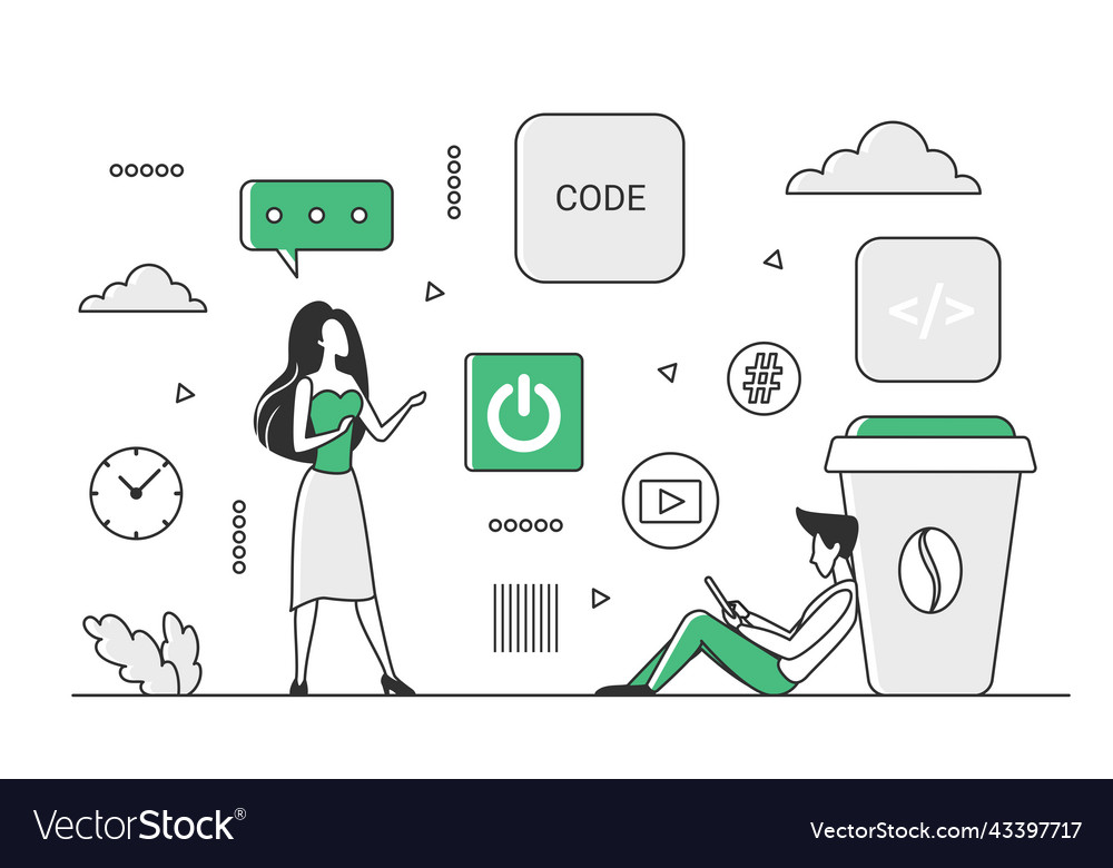 Mobile technology application Royalty Free Vector Image