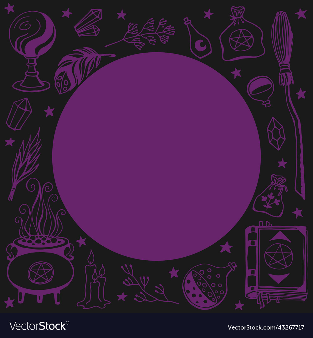 Witchcraft magic background for witches Royalty Free Vector
