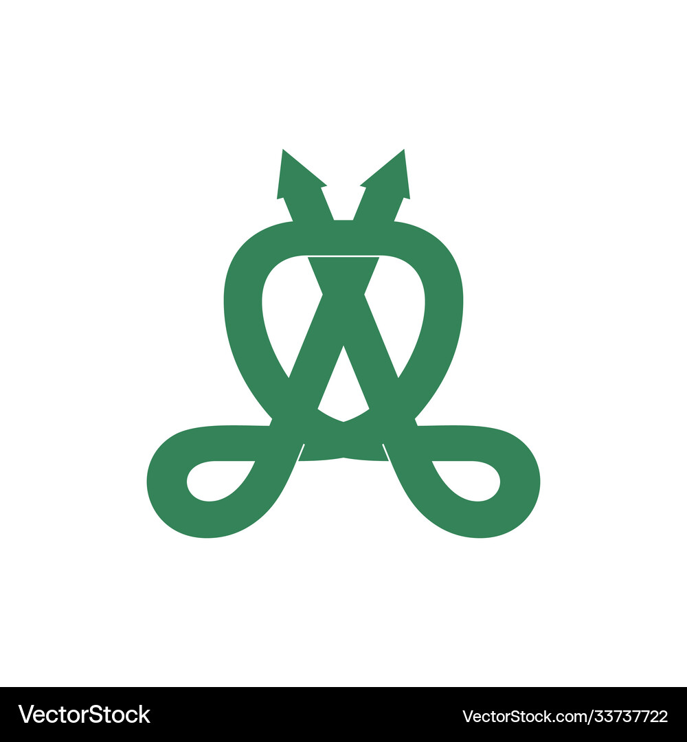 Abstract scissor line art simple logo Royalty Free Vector