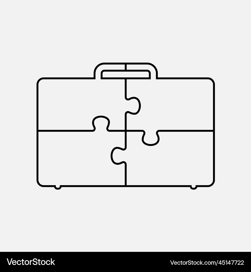 Diagram infographic for 4 steps suitcase puzzle Vector Image