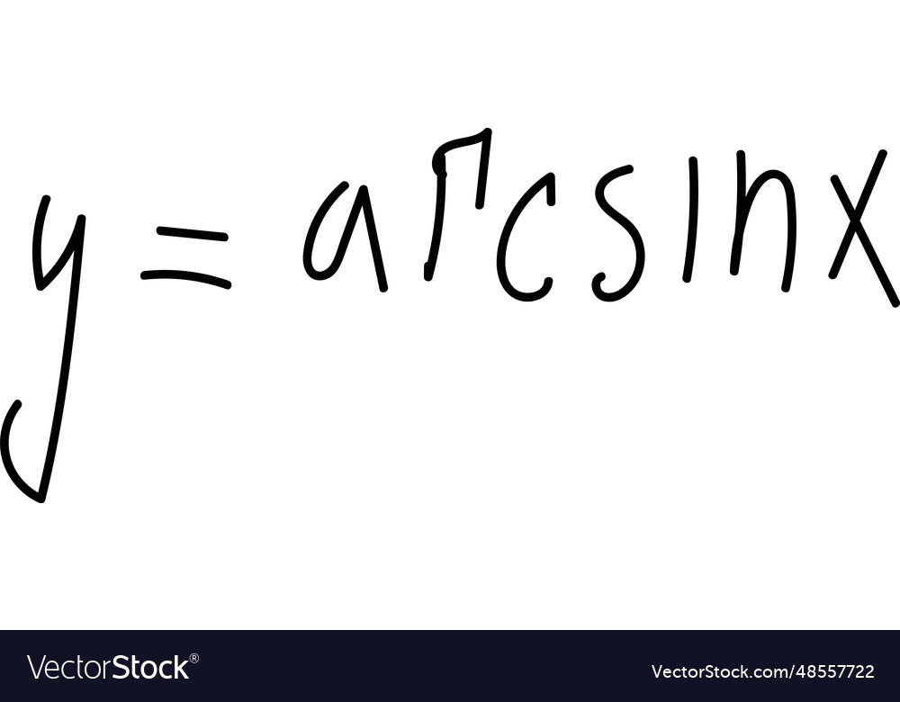 Drawn math formula Royalty Free Vector Image - VectorStock