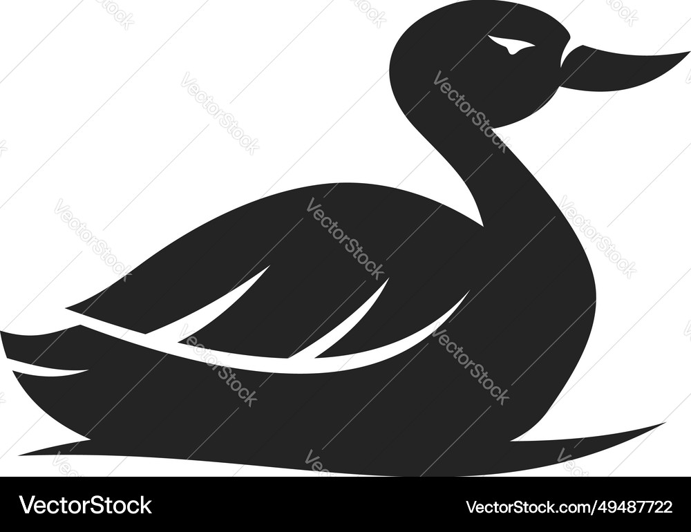 Duck logo template isolated brand identity icon Vector Image