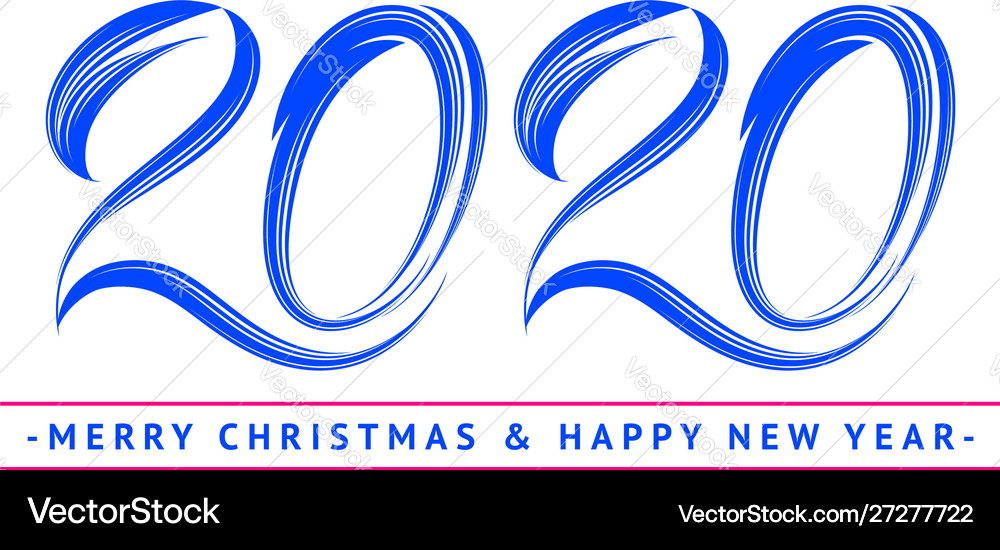 Hand drawn lettering 2020 for you design Vector Image