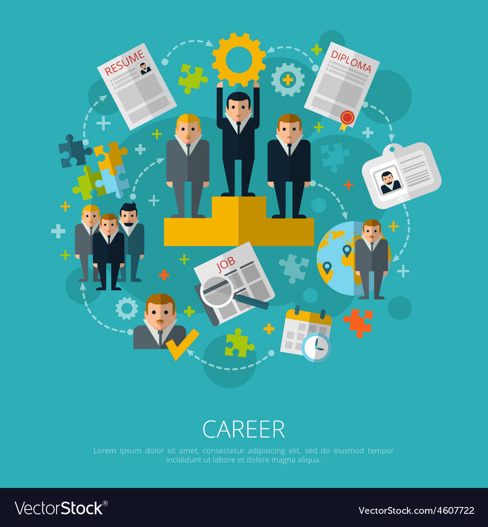 Human resources career concept print Royalty Free Vector Human resources career concept print Royalty Free Vector
