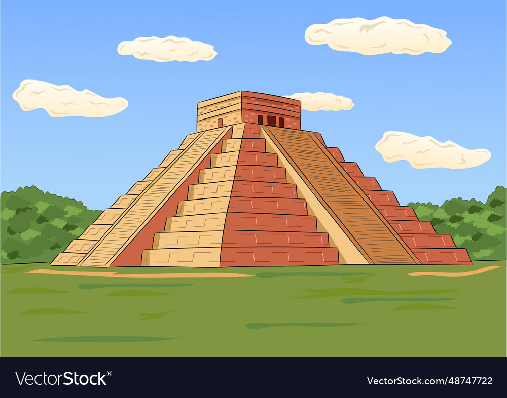 Mayan pyramids Royalty Free Vector Image - VectorStock