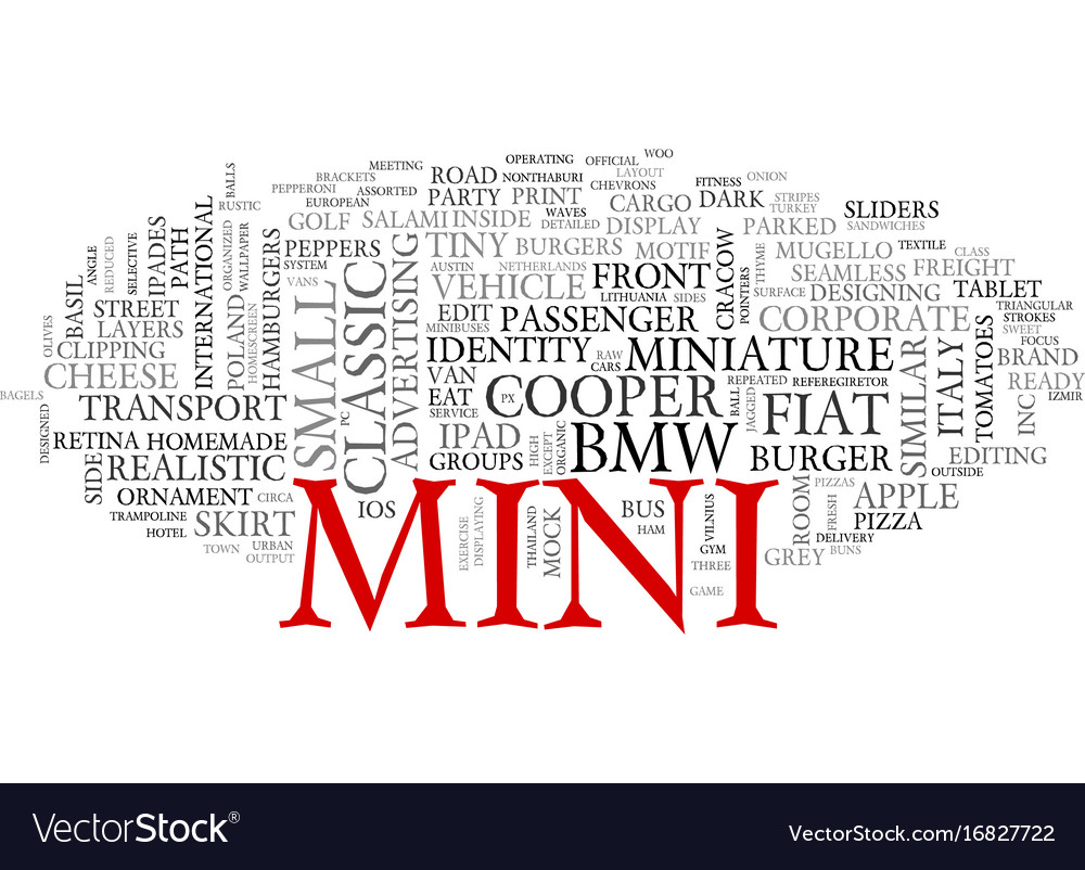 Mini word cloud concept Royalty Free Vector Image