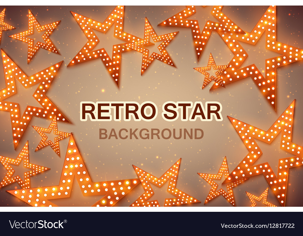 Retro stars abstract background for your design Vector Image