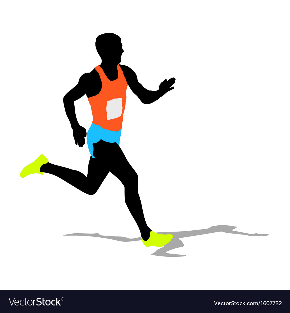 Running Silhouettes Royalty Free Vector Image Vectorstock Runner