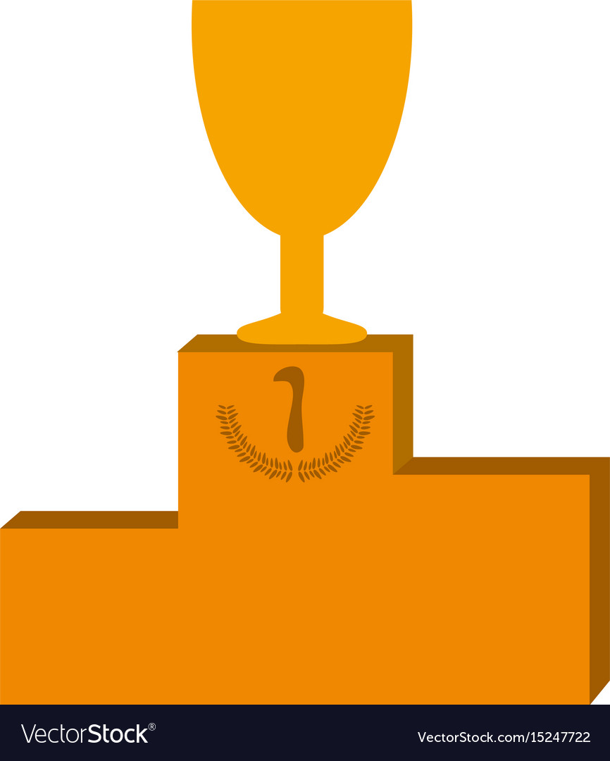 Trophy flat Royalty Free Vector Image - VectorStock