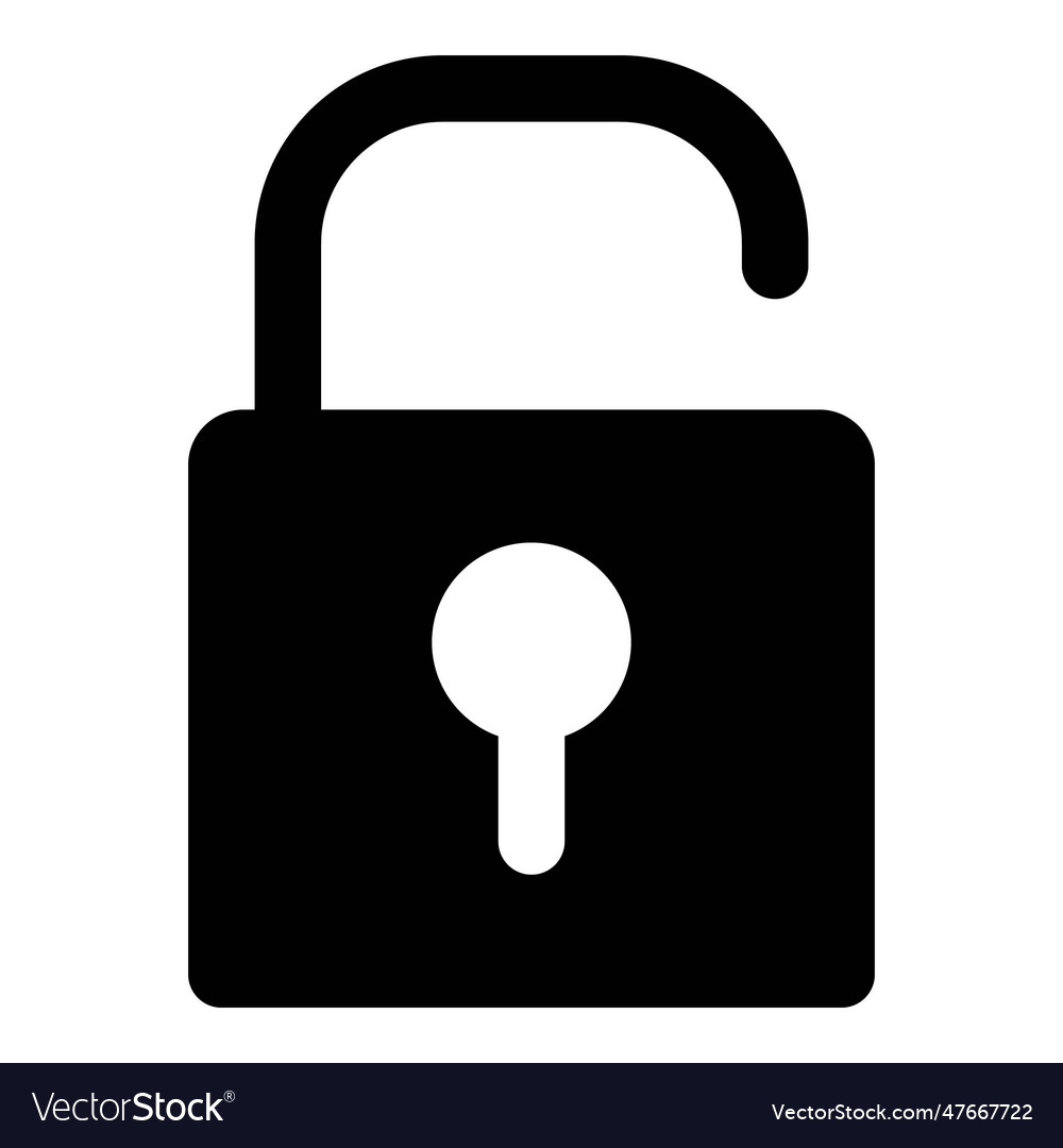 Unlock Security In Computer System Royalty Free Vector Image
