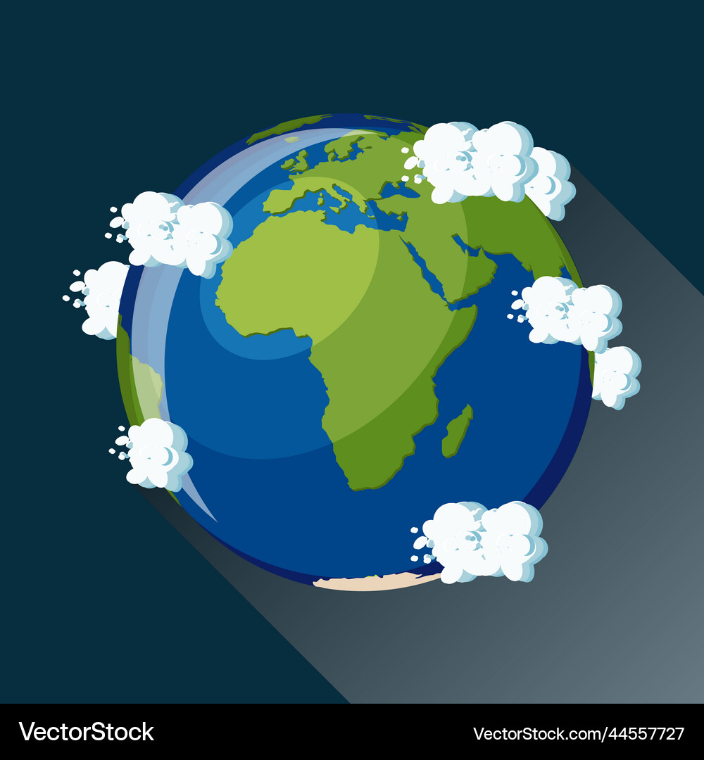 Africa map on planet earth view from space Vector Image