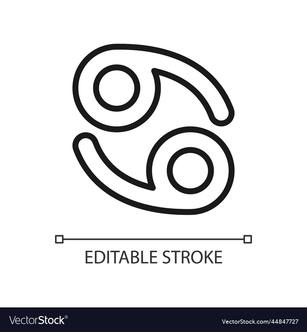 Cancer pixel perfect linear icon Royalty Free Vector Image Cancer pixel perfect linear icon Royalty Free Vector Image