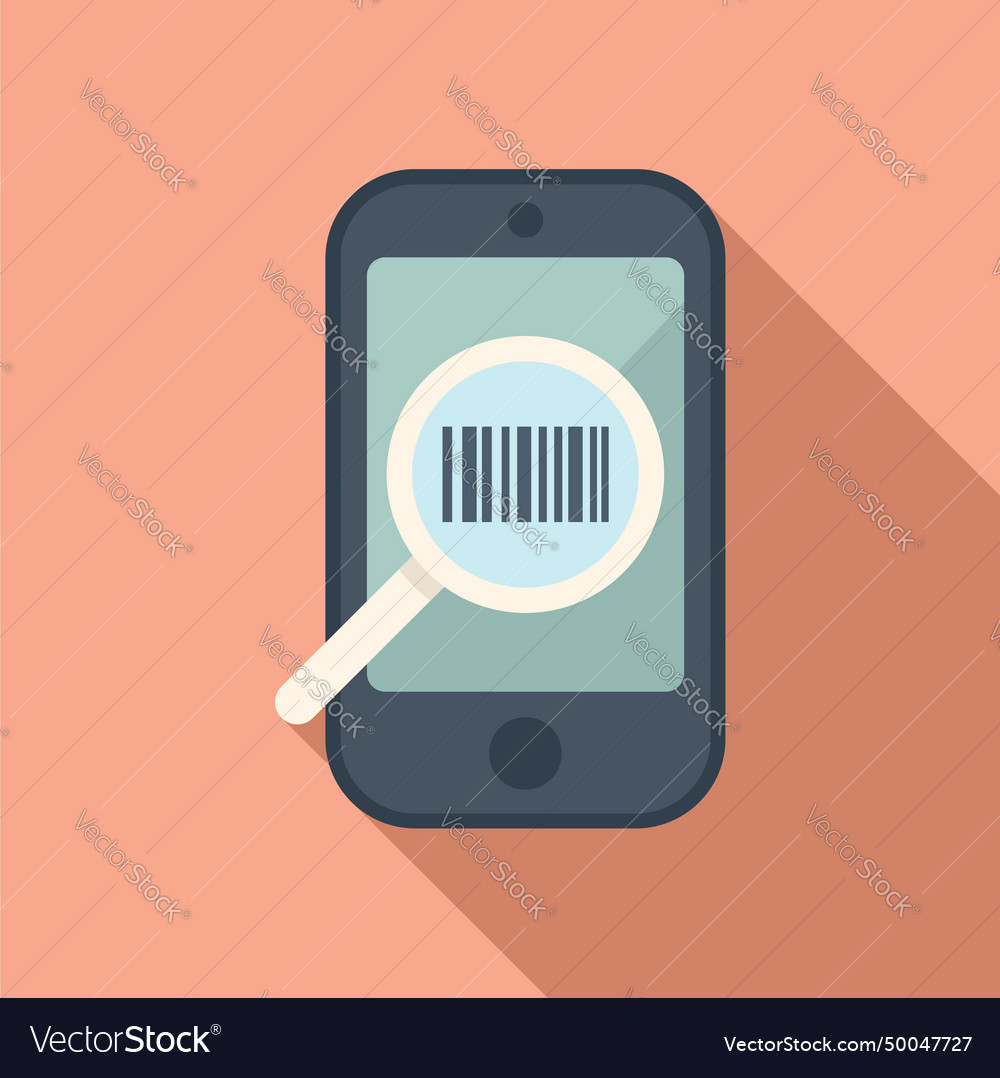 Cellular device quick icon flat scan smart Vector Image