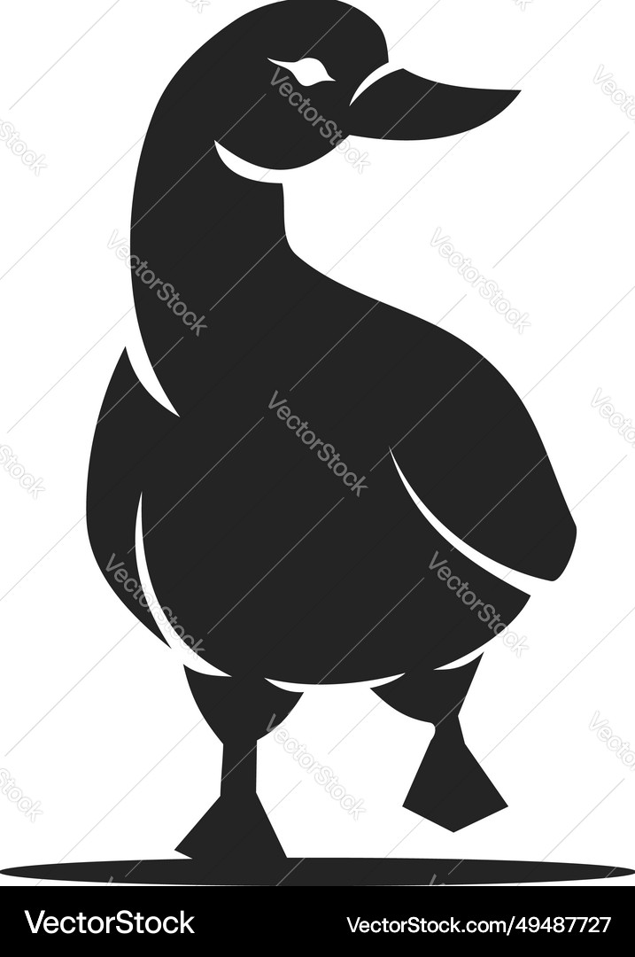 Duck logo template isolated brand identity icon Vector Image