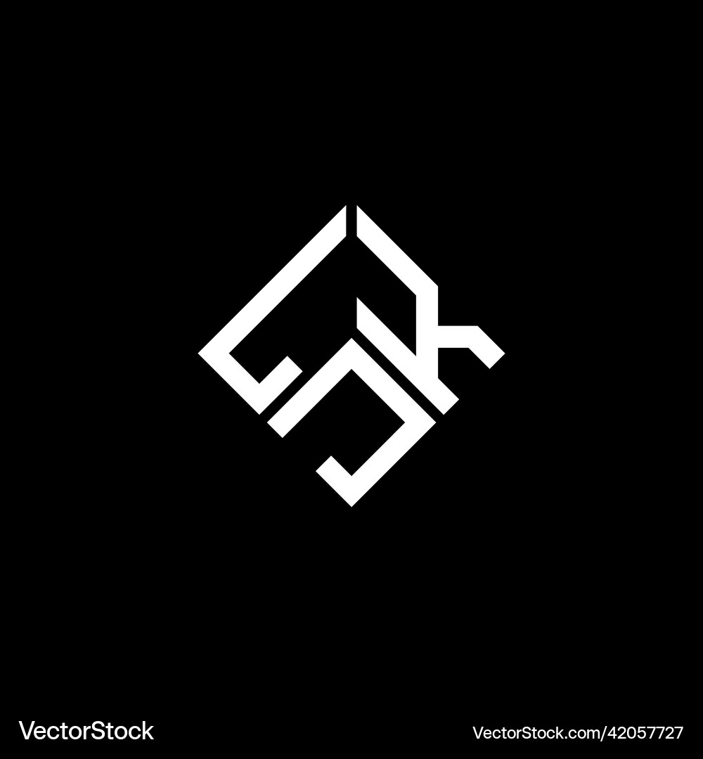 Ljk letter logo design on black background Vector Image