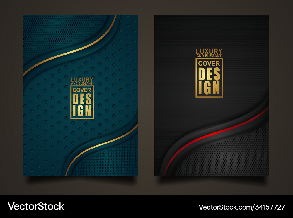 Set cover design template with luxury and elegant Vector Image