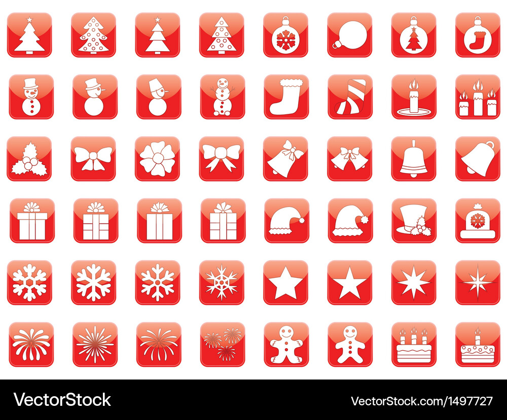 Set of christmas icons Royalty Free Vector Image