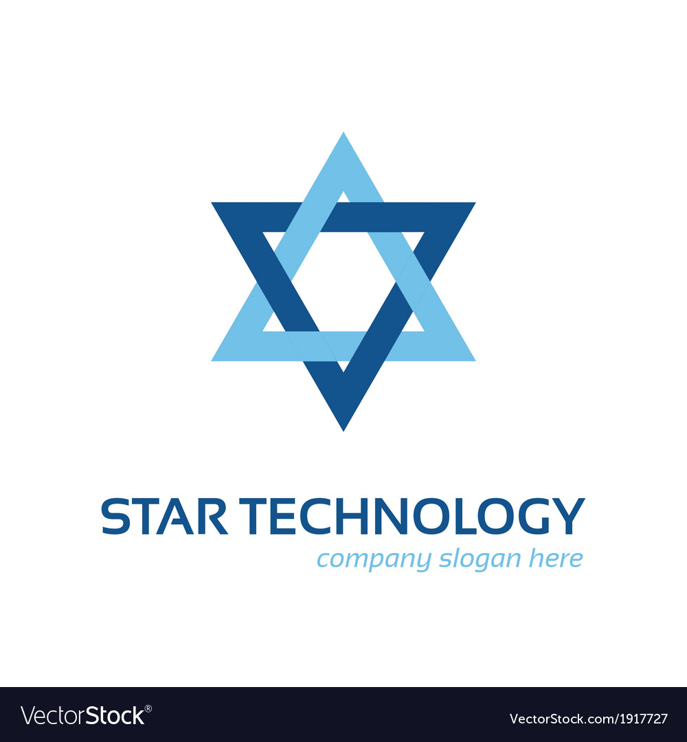 Star technology logo Royalty Free Vector Image