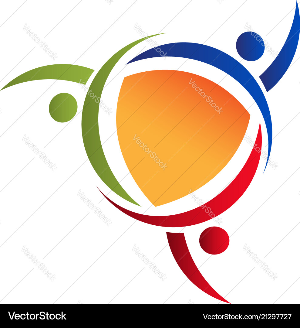 Teamwork people together circle group Royalty Free Vector