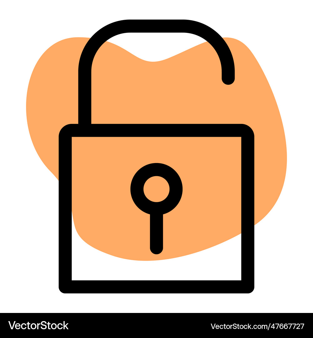 Unlock security in computer system Royalty Free Vector Image