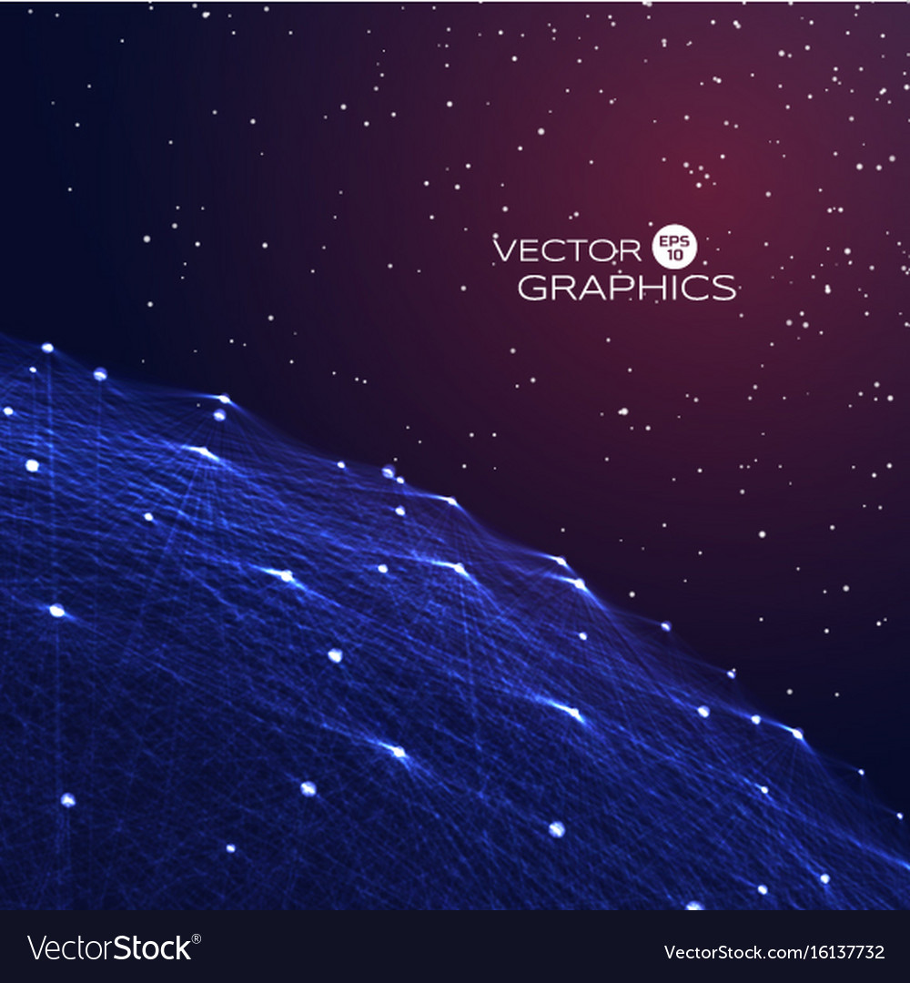 3d object in space Royalty Free Vector Image - VectorStock
