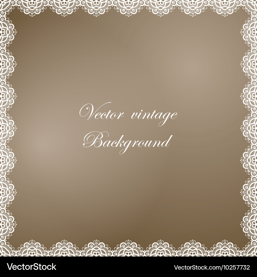 Abstract square lace frame with paper swirls Vector Image