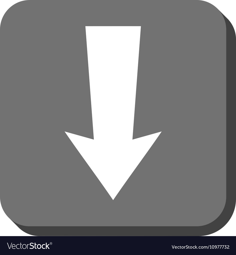 Arrow down rounded square icon Royalty Free Vector Image