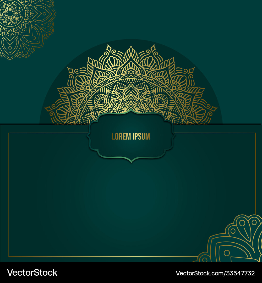 Floral and mandala ornamental decorative frame Vector Image