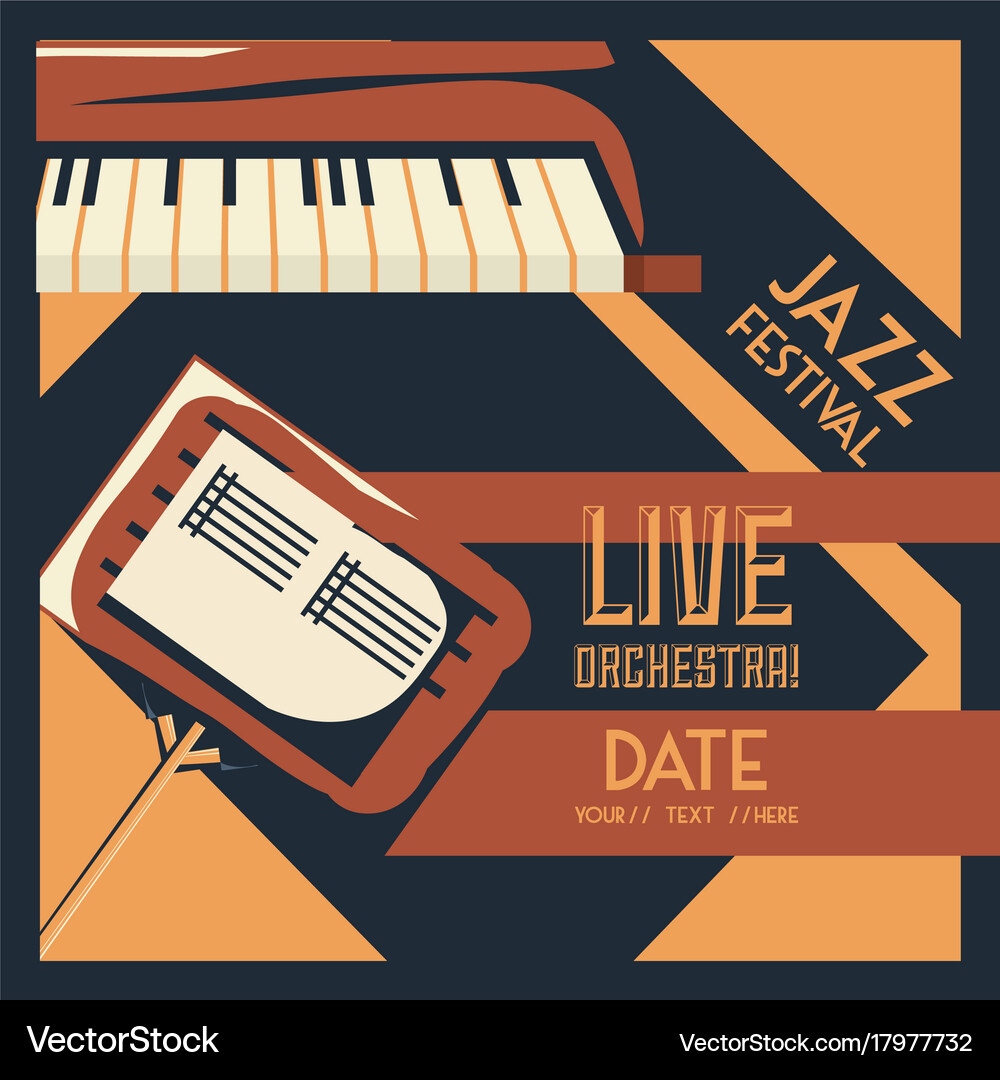 Jazz festival design Royalty Free Vector Image