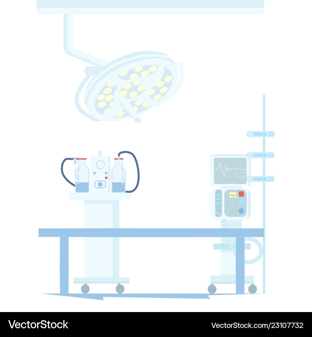 Modern operating room medical equipment Royalty Free Vector