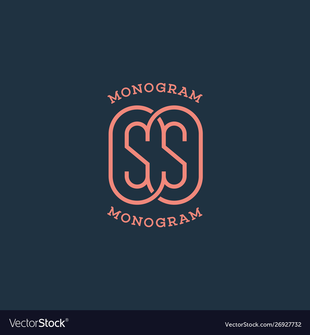 Monogram ss Royalty Free Vector Image - VectorStock