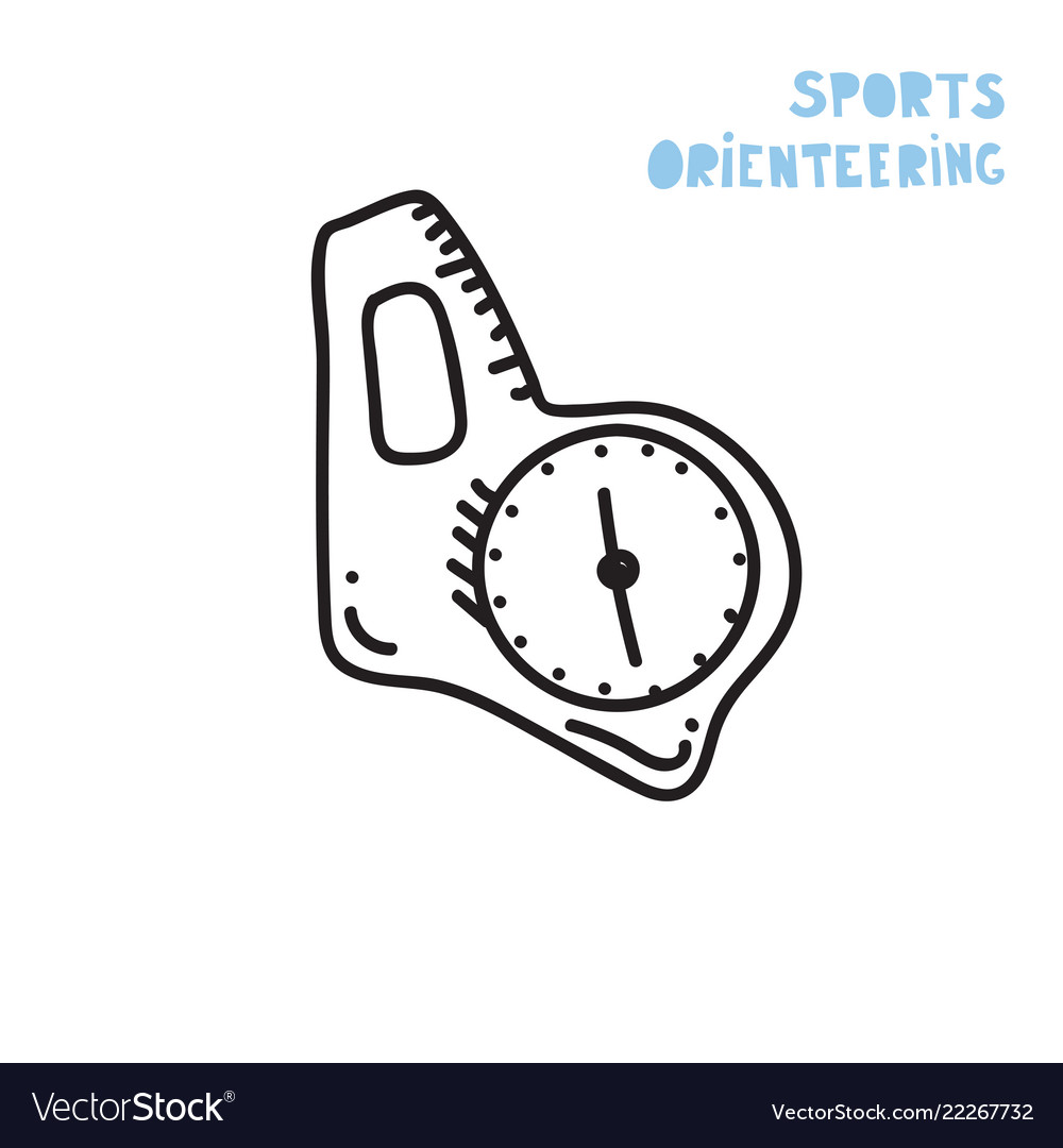 Orienteering compass Royalty Free Vector Image