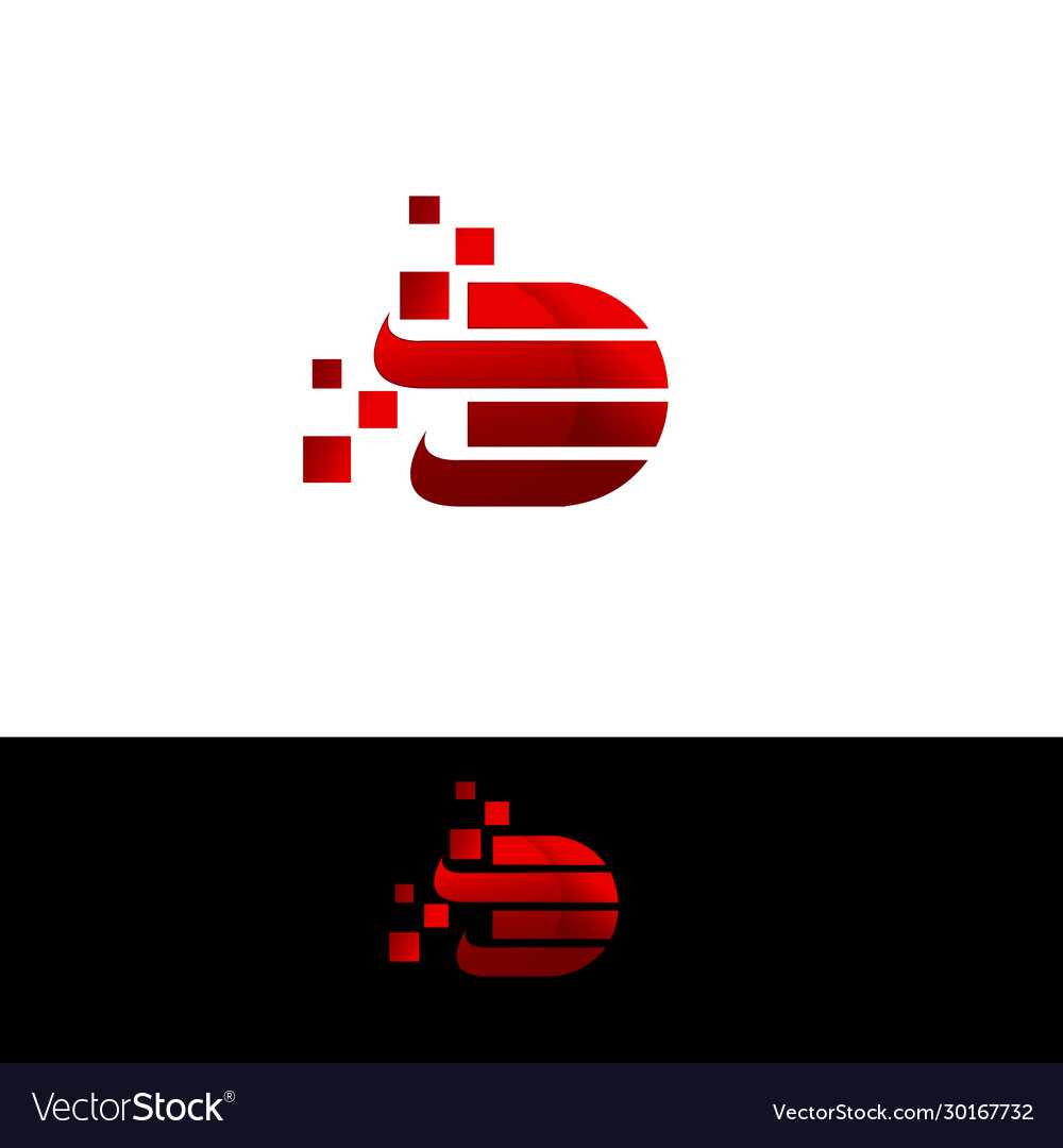 Simple design initial letter d for element Vector Image