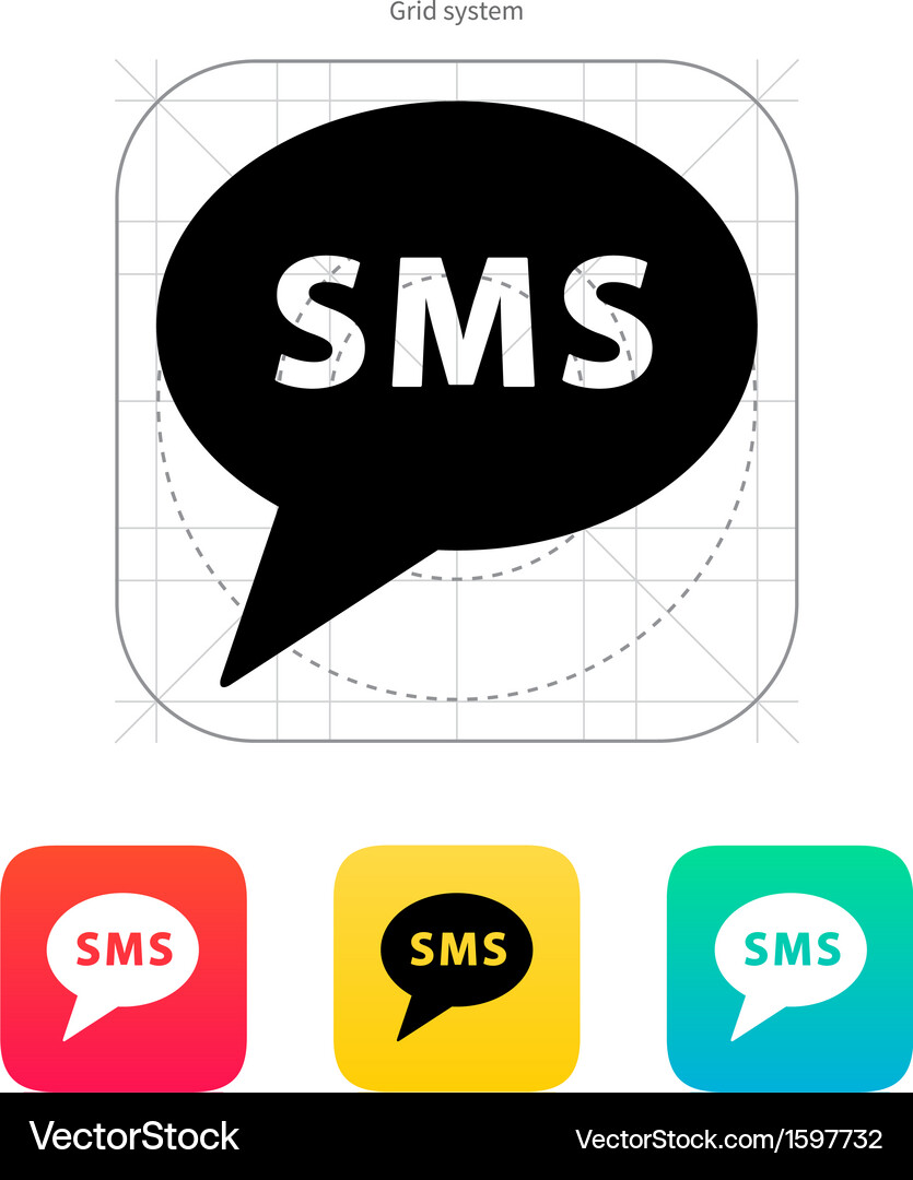 Sms message icon Royalty Free Vector Image - VectorStock