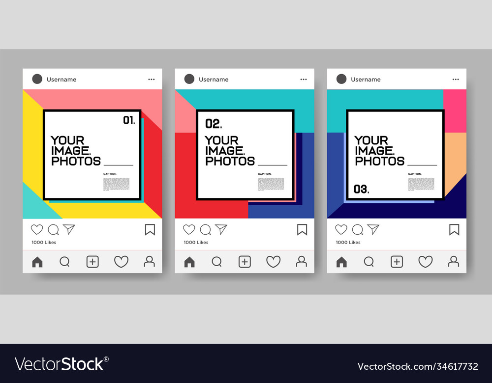 Social media post and feed design template Vector Image