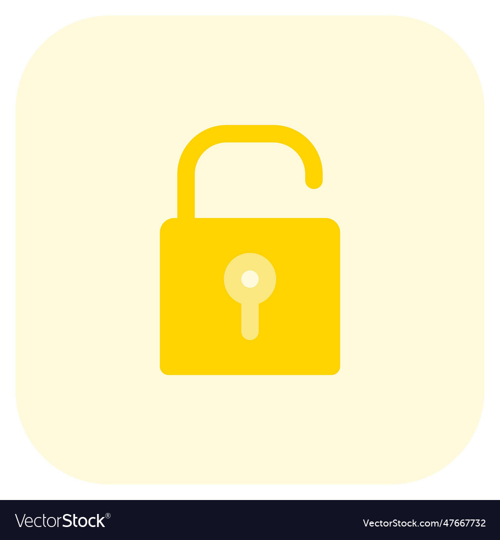 Unlock security in computer system Royalty Free Vector Image
