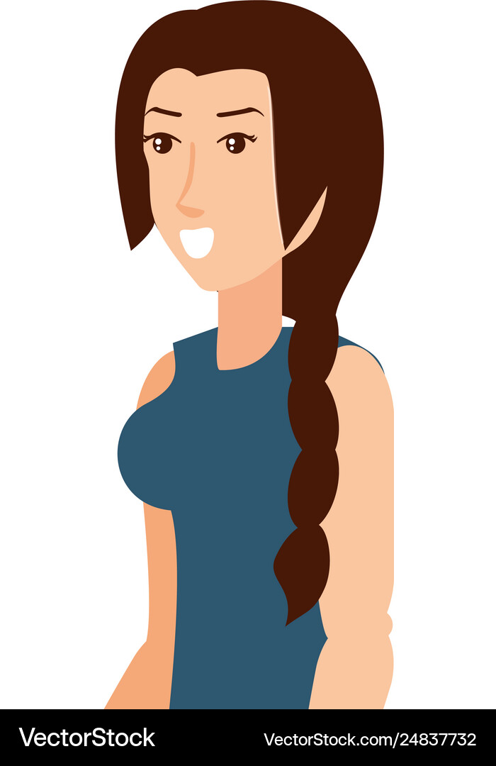 Young athletic woman avatar character Royalty Free Vector