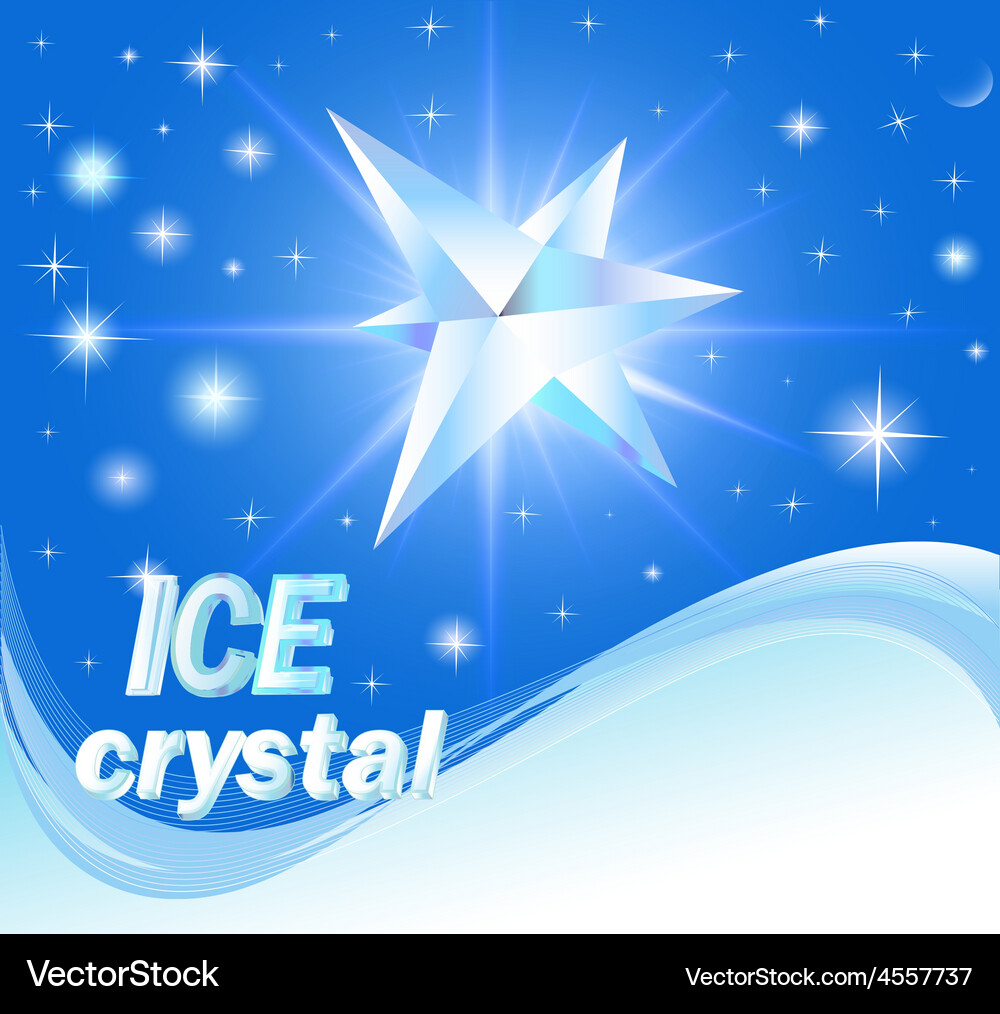 Background with shiny crystals of ice Royalty Free Vector
