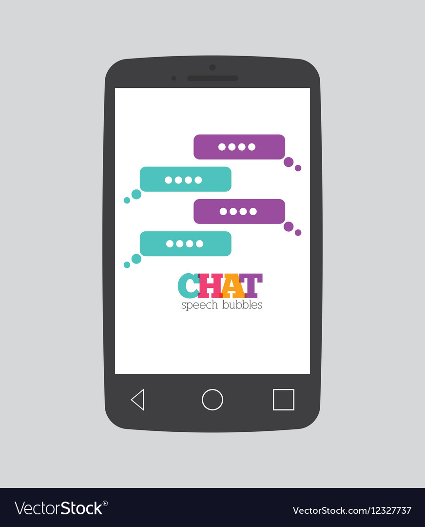 Chat bubble social media Royalty Free Vector Image