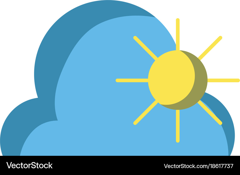 Cloud with sun natural weather in the sky Vector Image