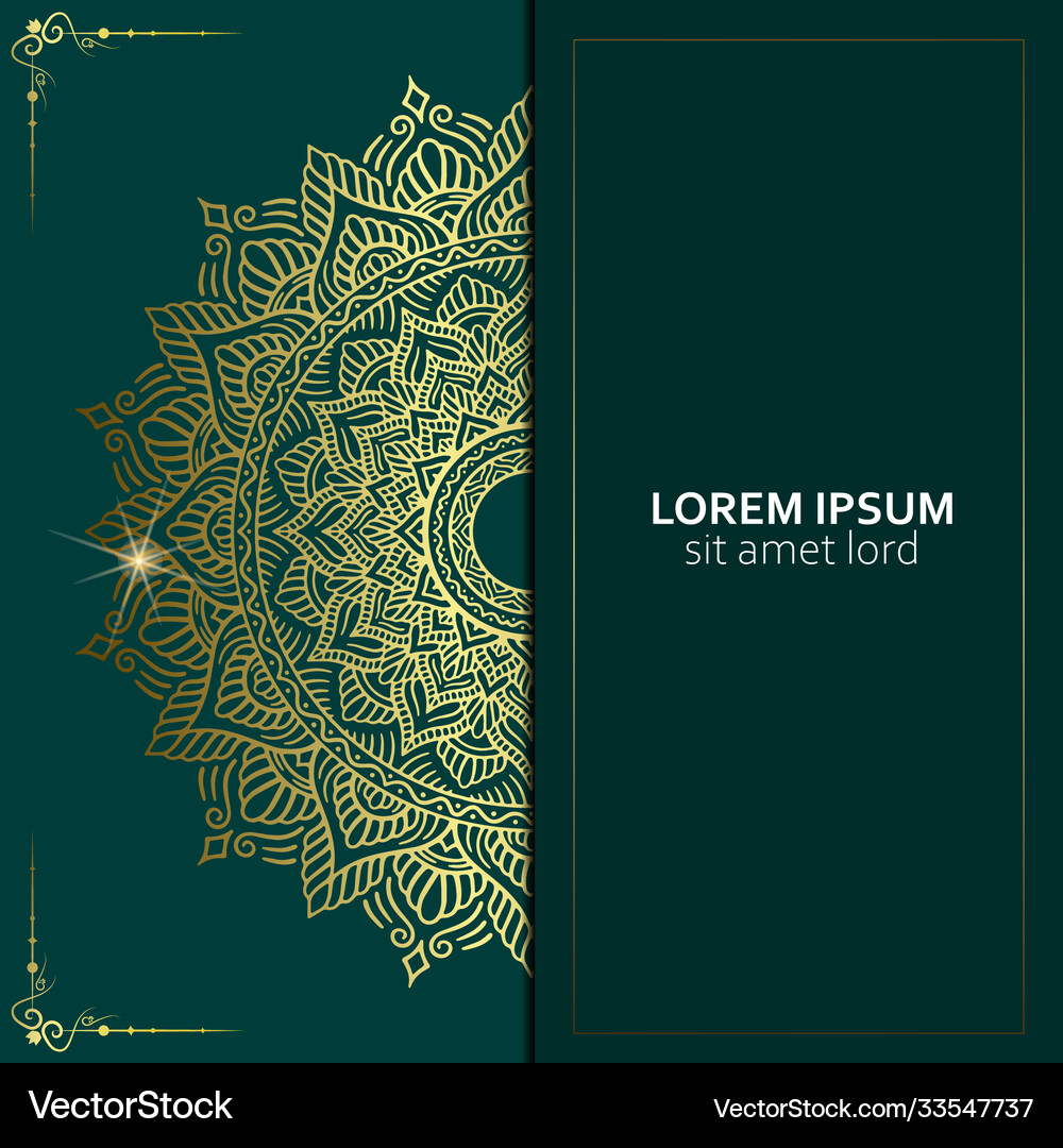 Floral and mandala ornamental decorative frame Vector Image